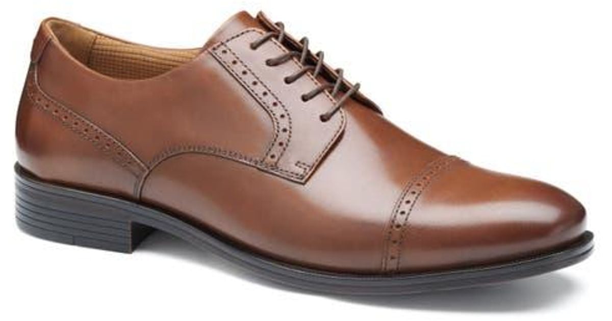 Johnston & Murphy Reeve Cap Toe Derby in Brown for Men | Lyst