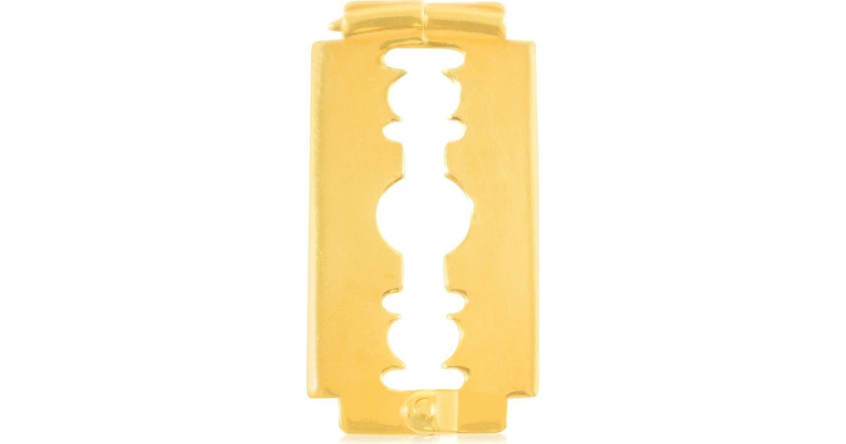 Johnny Nelson Mini New Edge Razor Single Earring in Yellow | Lyst