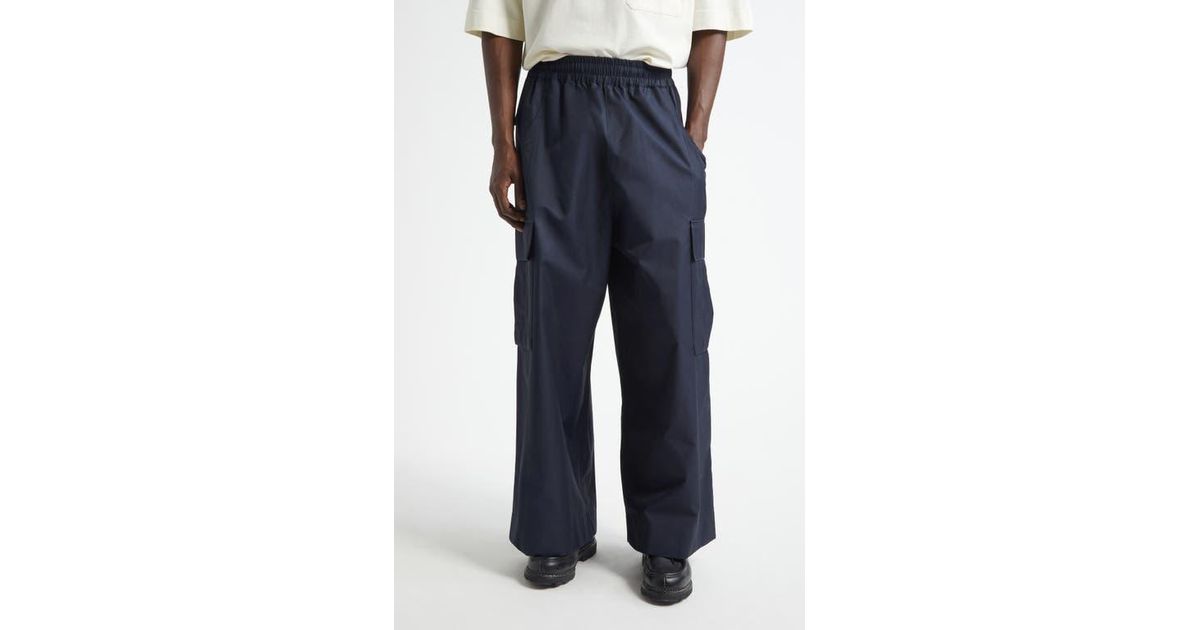 Nicholas Daley Wide Leg Cargo Pants in Blue for Men | Lyst
