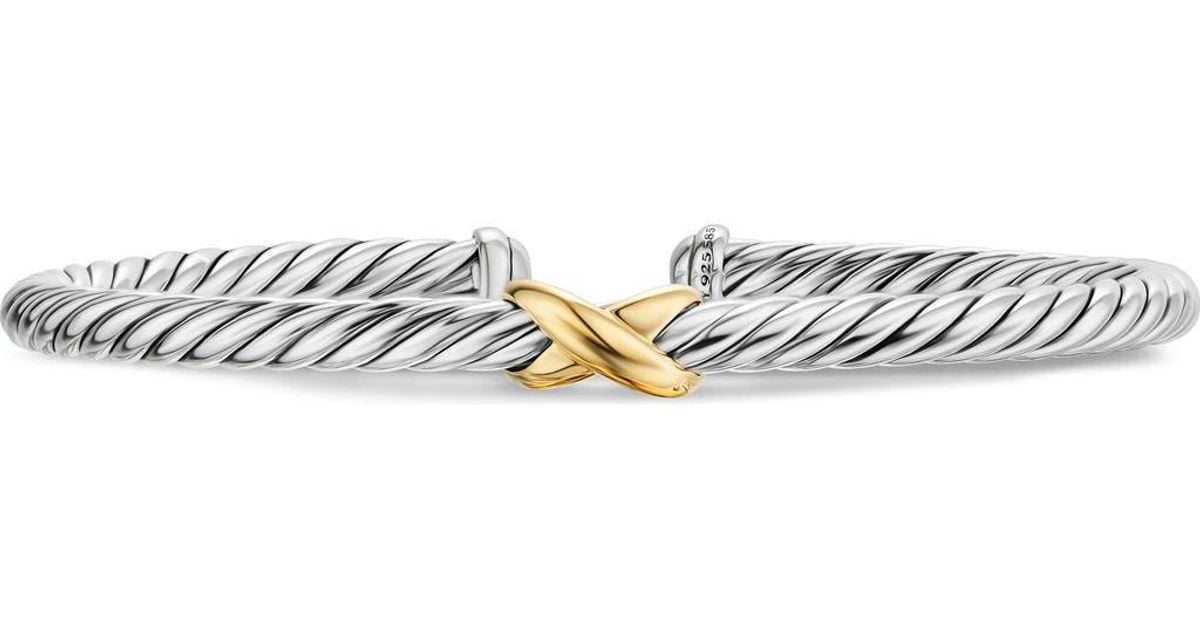 David Yurman Cable Flex X Station Bracelet in Metallic | Lyst