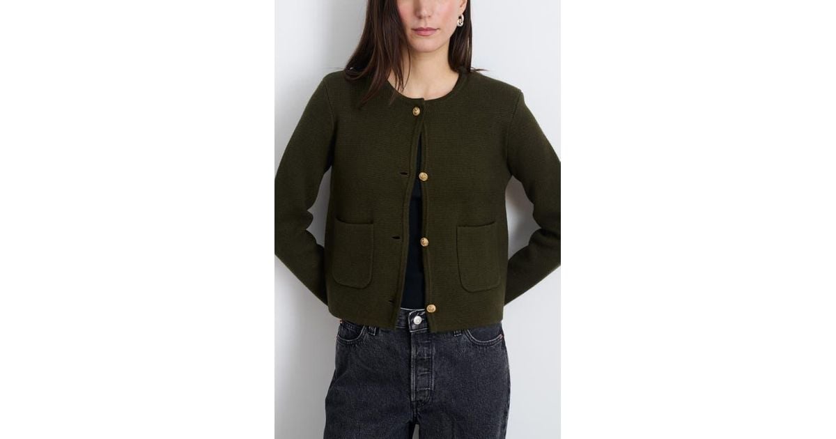 Alex Mill Paris Cotton & Cashmere Cardigan in Black | Lyst