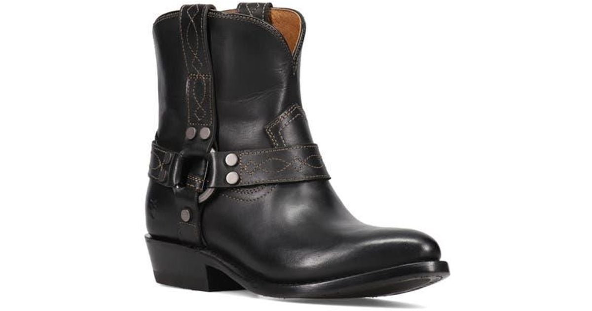 Frye Billy Short Harness Boots in Black | Lyst