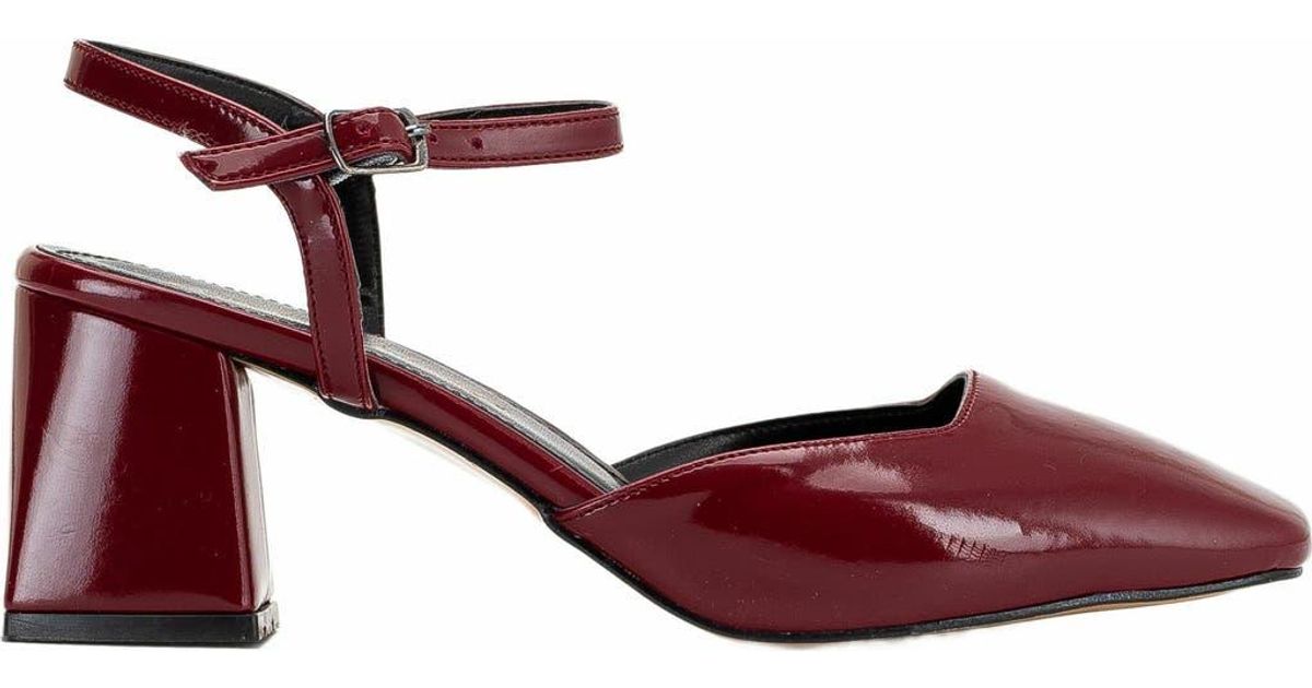 Forever & Always Shoes Kayla Block Heel Pumps in Red | Lyst