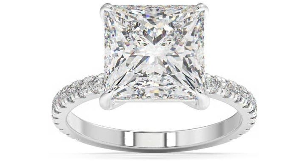 Bliss Diamond 1/2 Ct Princess Cut Diamond Engagement Ring Lab Grown in ...
