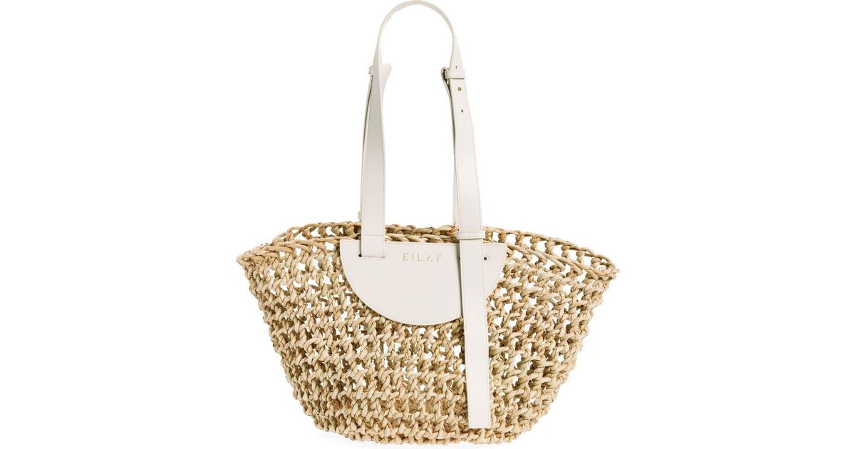 EILAF Large Dom Woven Palm Straw Tote in Metallic | Lyst