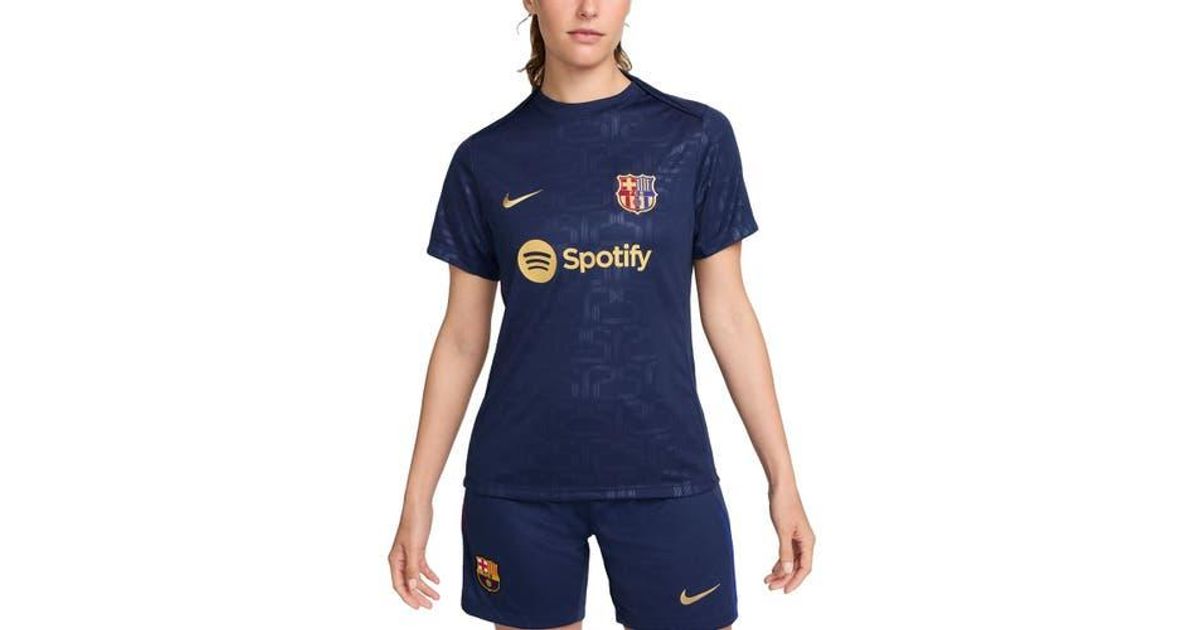 Nike Barcelona 2024/25 Academy Pro Pre-Match Performance Top in Blue | Lyst