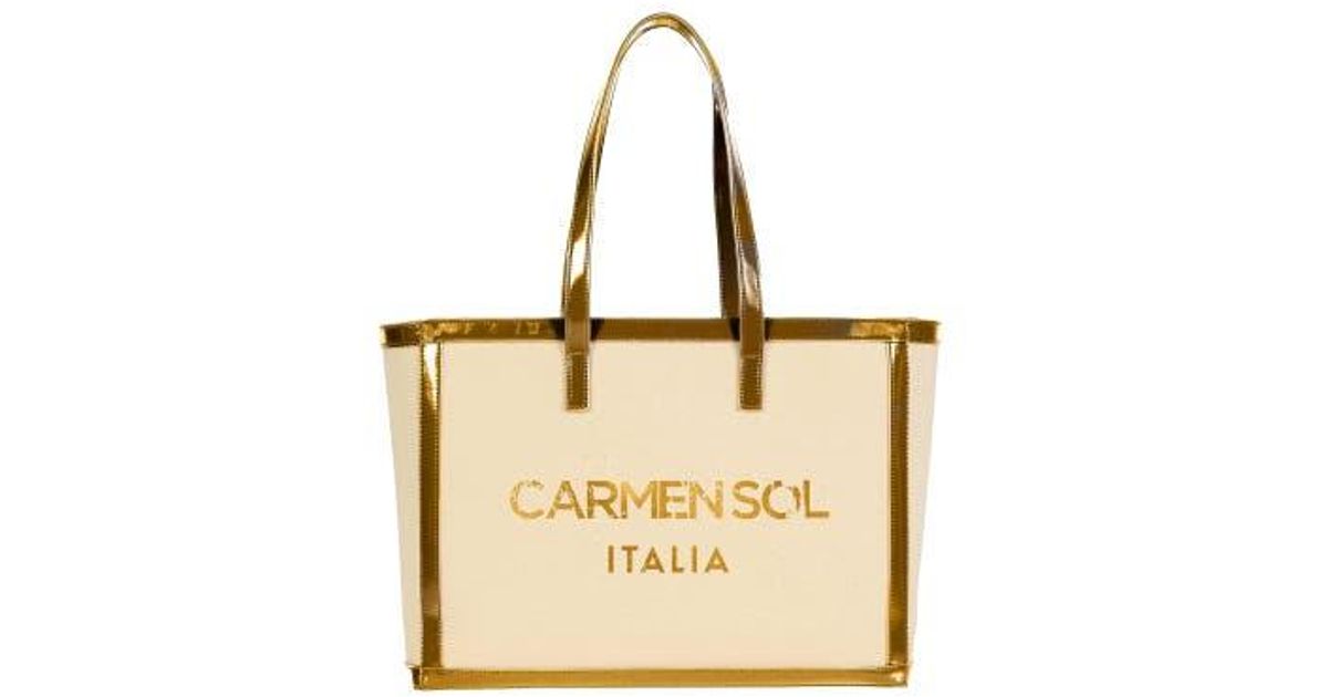 Carmen Sol Capri Tote Bag in Natural | Lyst