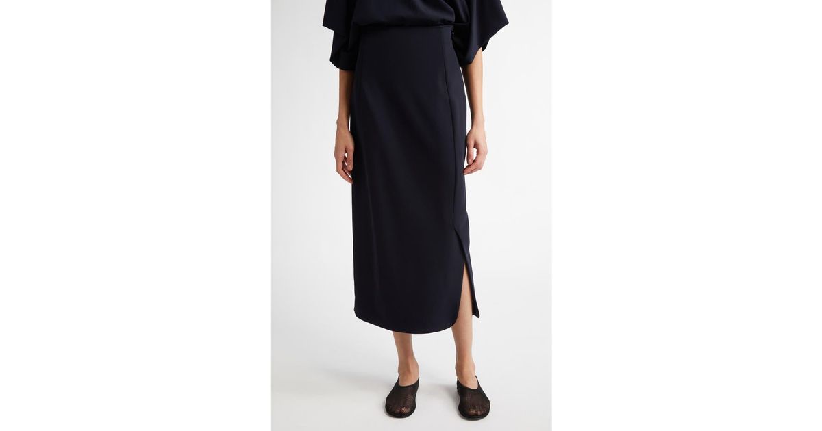 FFORME Kay Stretch Virgin Wool Pencil Skirt in Black | Lyst