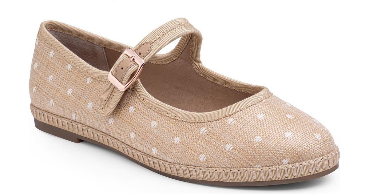 Me Too Gracie Mary Jane Flat in Natural | Lyst