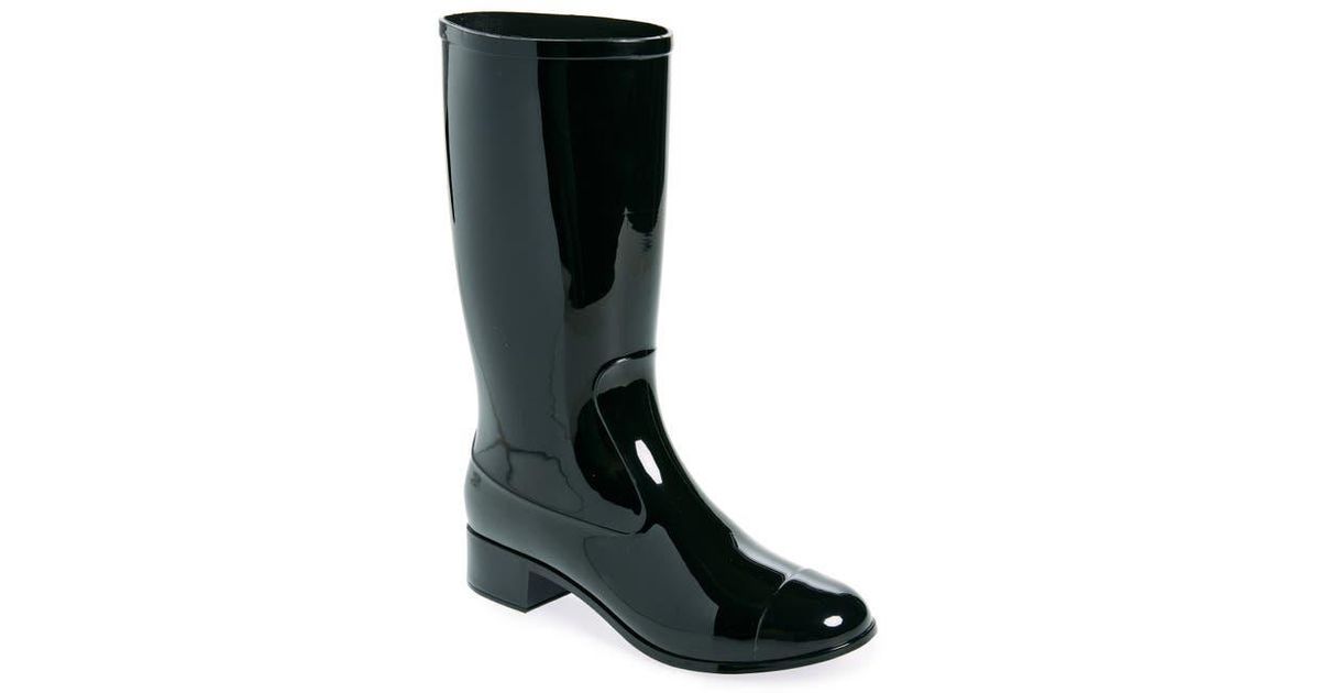 Jeffrey Campbell Showers Waterproof Rain Boot in Black | Lyst