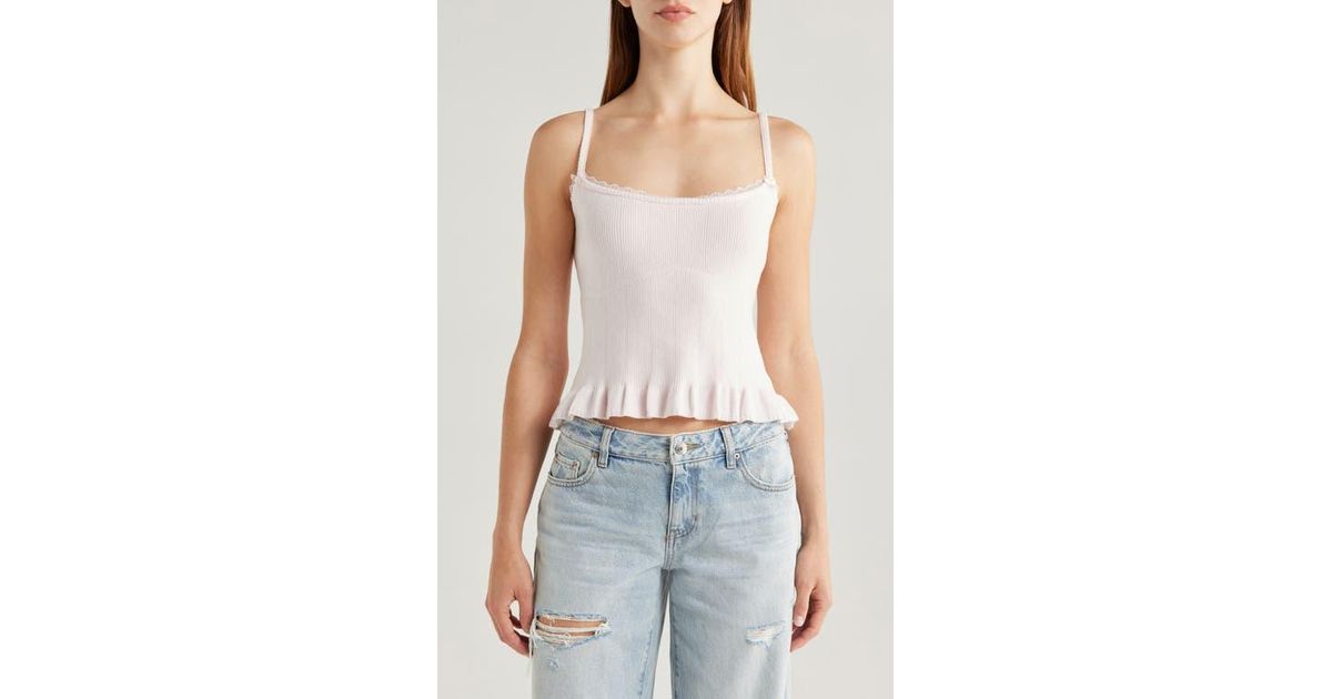 PacSun Jennie Ruffle Sweater Tank | Lyst