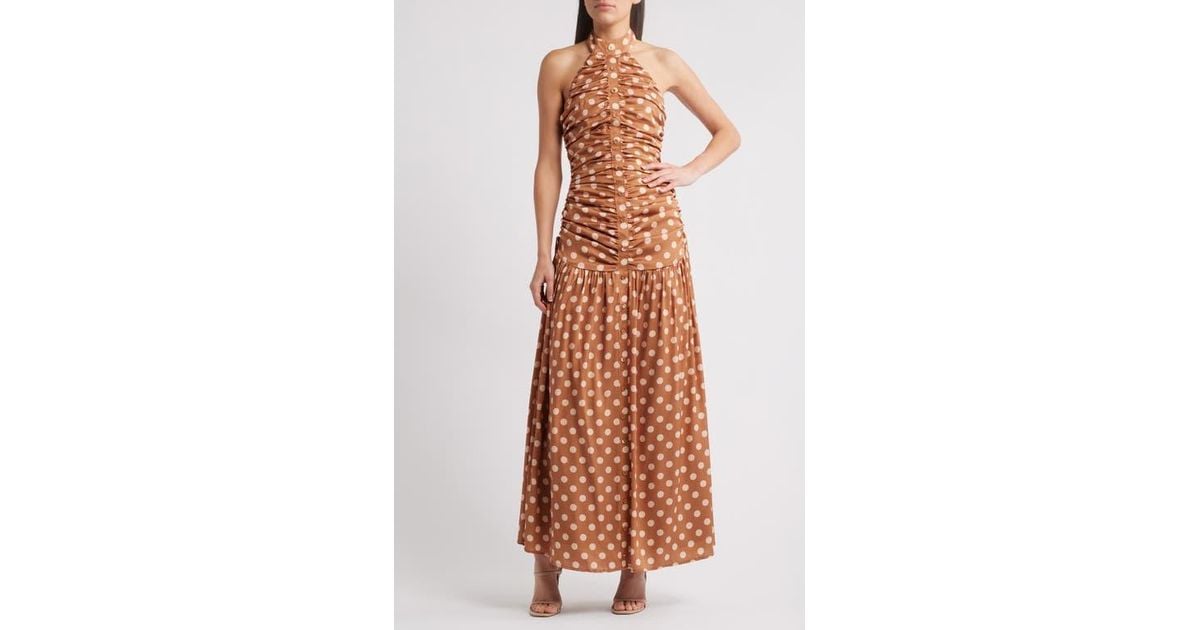 Sonya Moda Nawal Stretch Silk Maxi Dress | Lyst