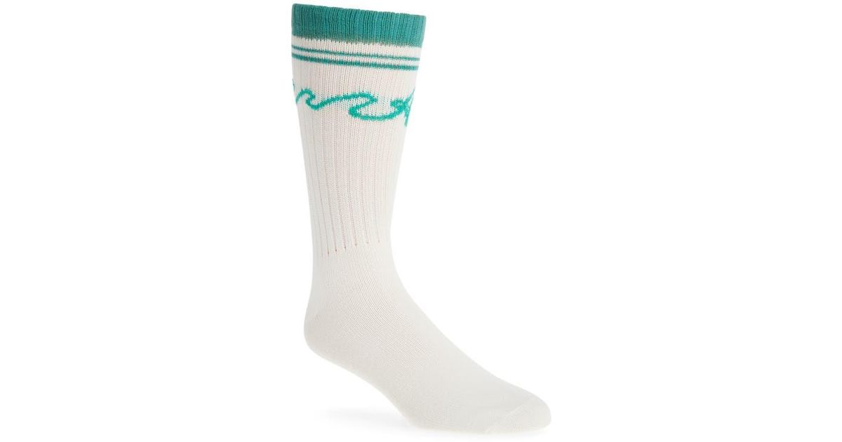 Amiri Wave Stripe Socks in White for Men | Lyst
