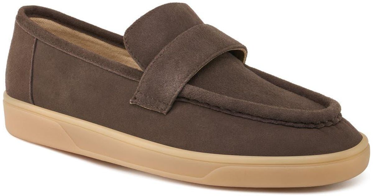 J/Slides Heath Leather Loafer in Brown | Lyst