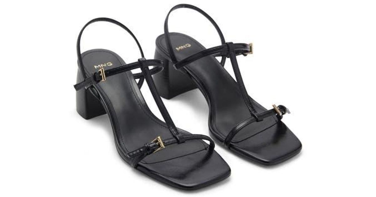 Mango Slingback Sandal in Black | Lyst