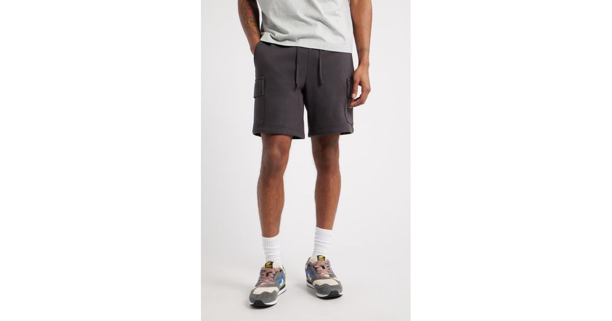 BP. Fleece Cargo Shorts in Black for Men | Lyst