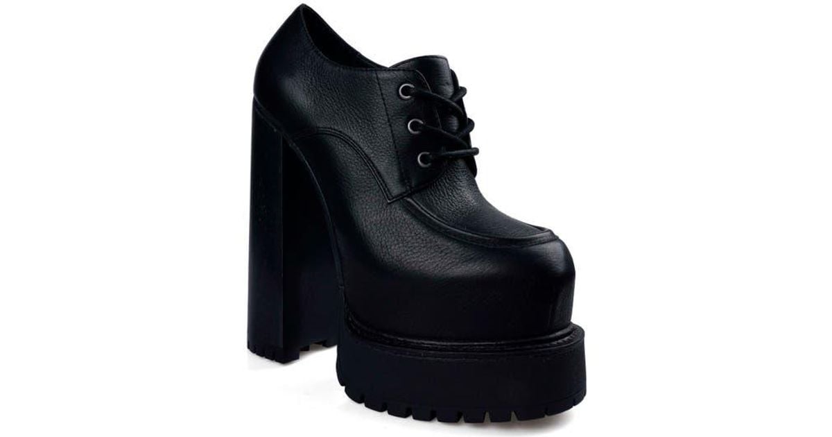 Zigi Tina Lace-Up Platform Shoe in Black | Lyst
