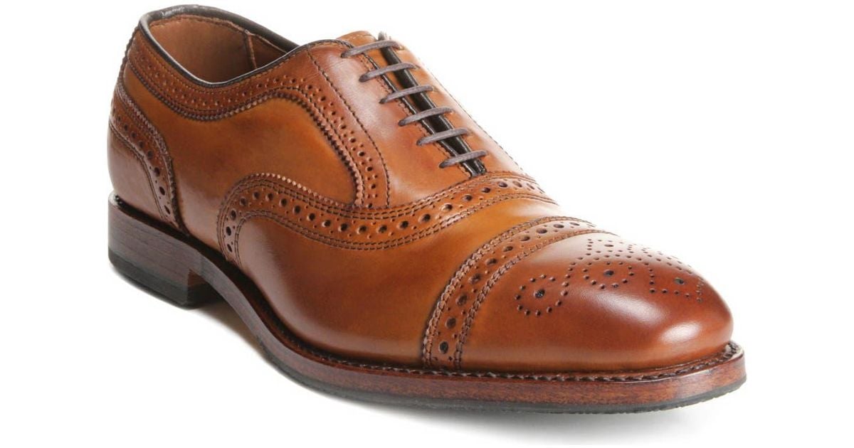 Allen Edmonds Strand Cap Toe Oxford in Brown for Men | Lyst
