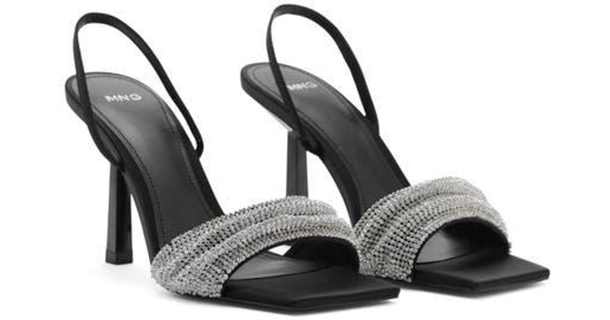 Mango Slingback Sandal in White | Lyst