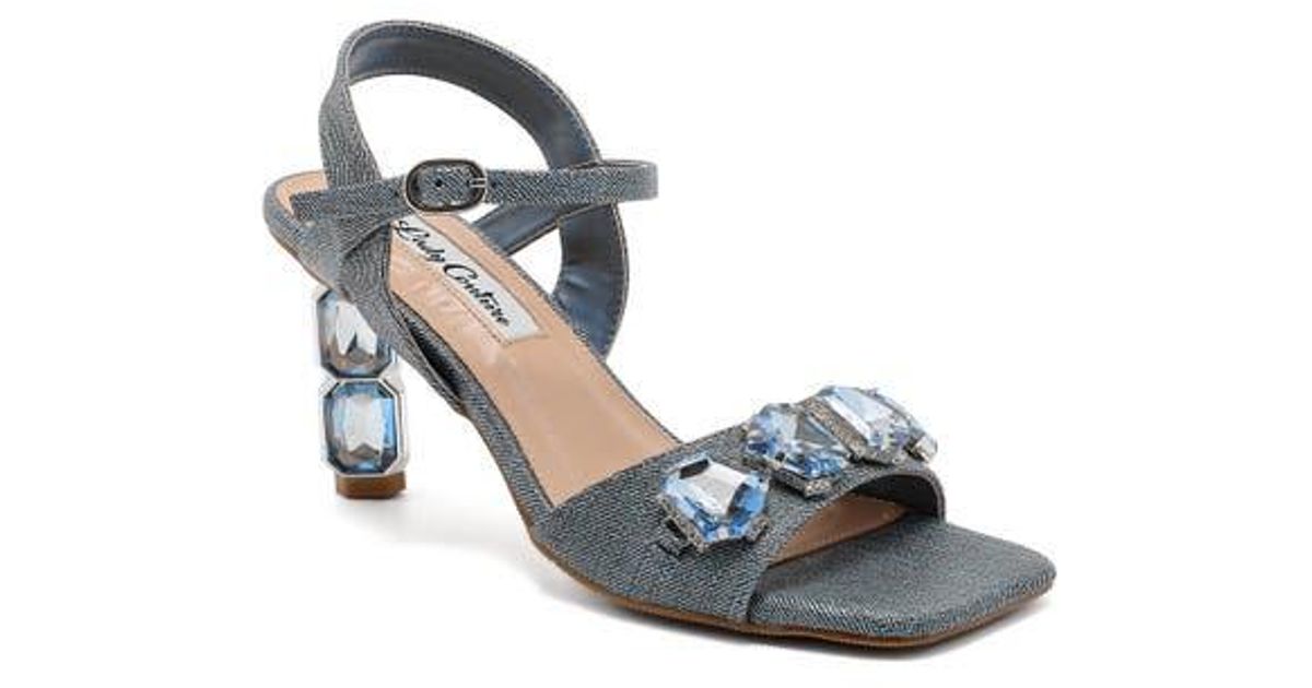 Lady Couture Double Jewel Heel Slingback With Large Stones Oornament ...
