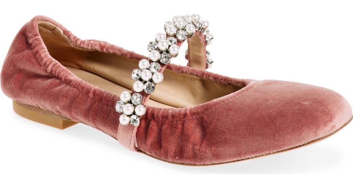 Stuart Weitzman Poppy Ballet Flat in Red | Lyst