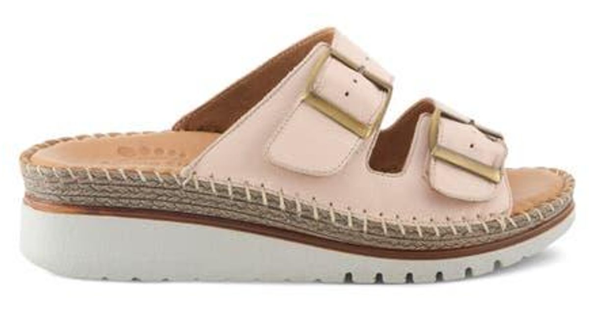 Spring Step Minisia Wedge Sandal in Brown | Lyst