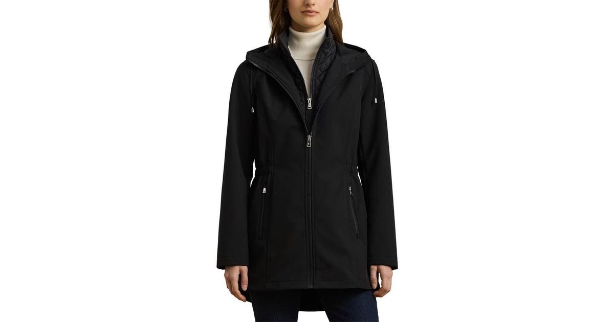 Ralph Lauren Hooded Soft-Shell Jacket With Interior Quilted Bib in ...