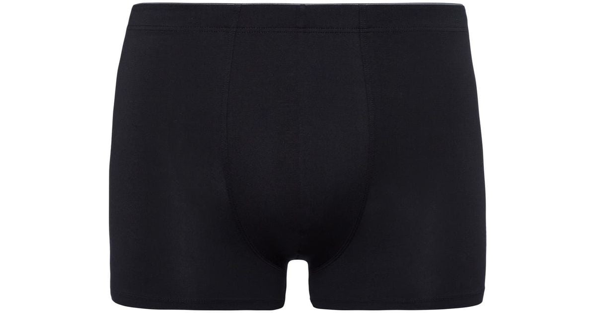 Hanro Cotton Superior Long Leg Boxer Brief in Blue for Men | Lyst
