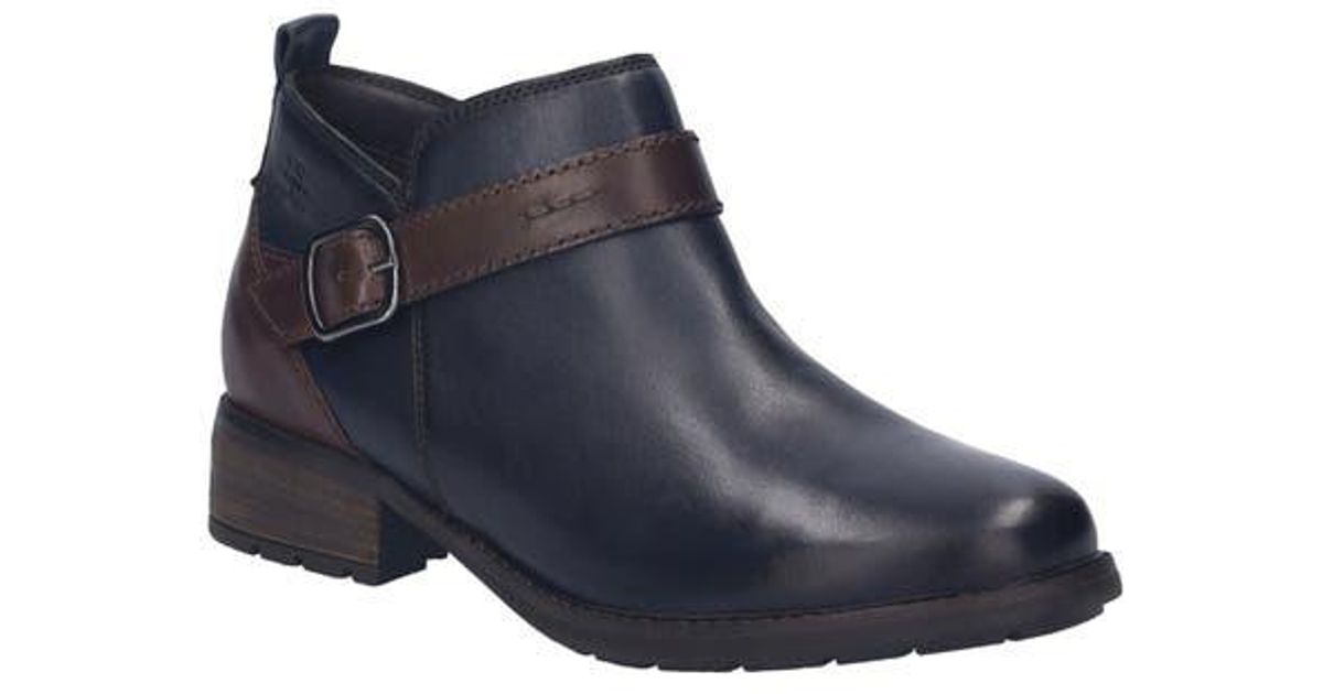 Josef Seibel Kate 10 Moto Bootie in Blue | Lyst