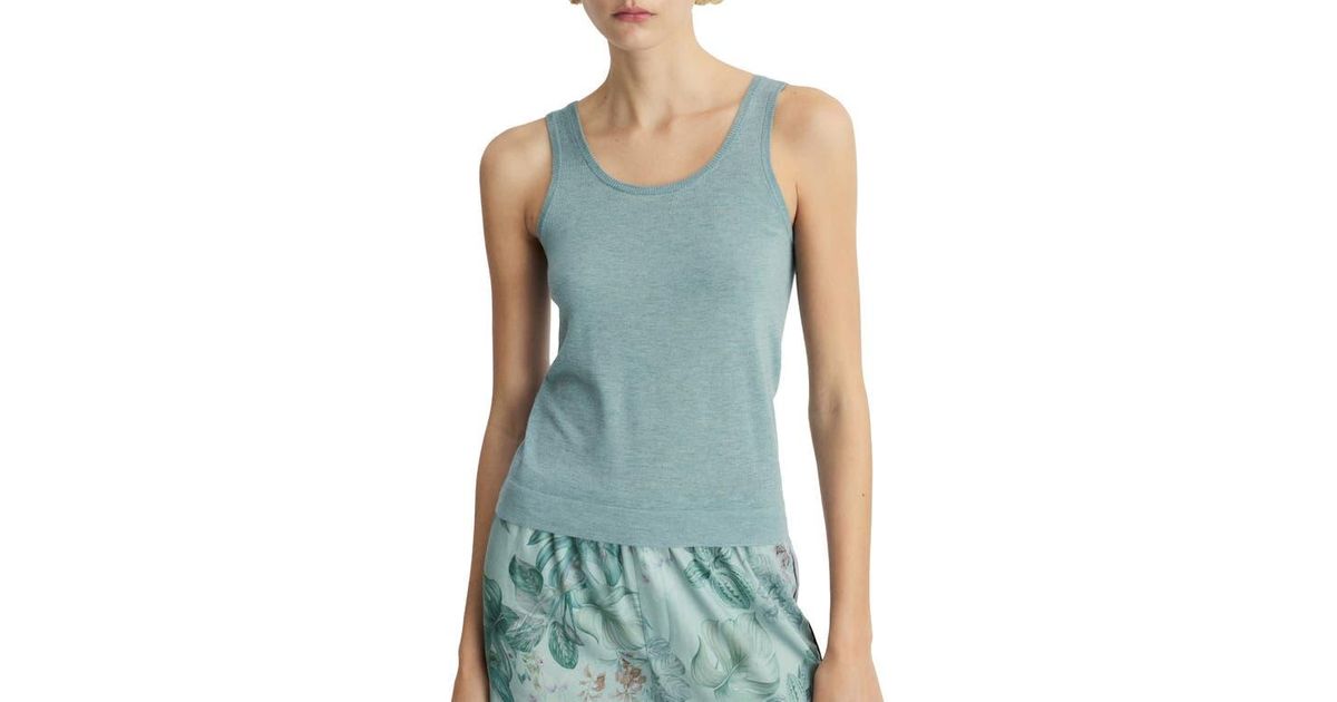 Mango Sweater Tank in Blue | Lyst