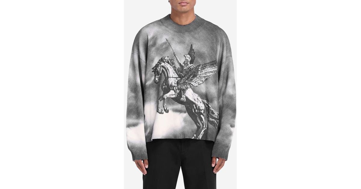 Represent Bellerophon Cotton & Wool Sweater in Gray for Men | Lyst