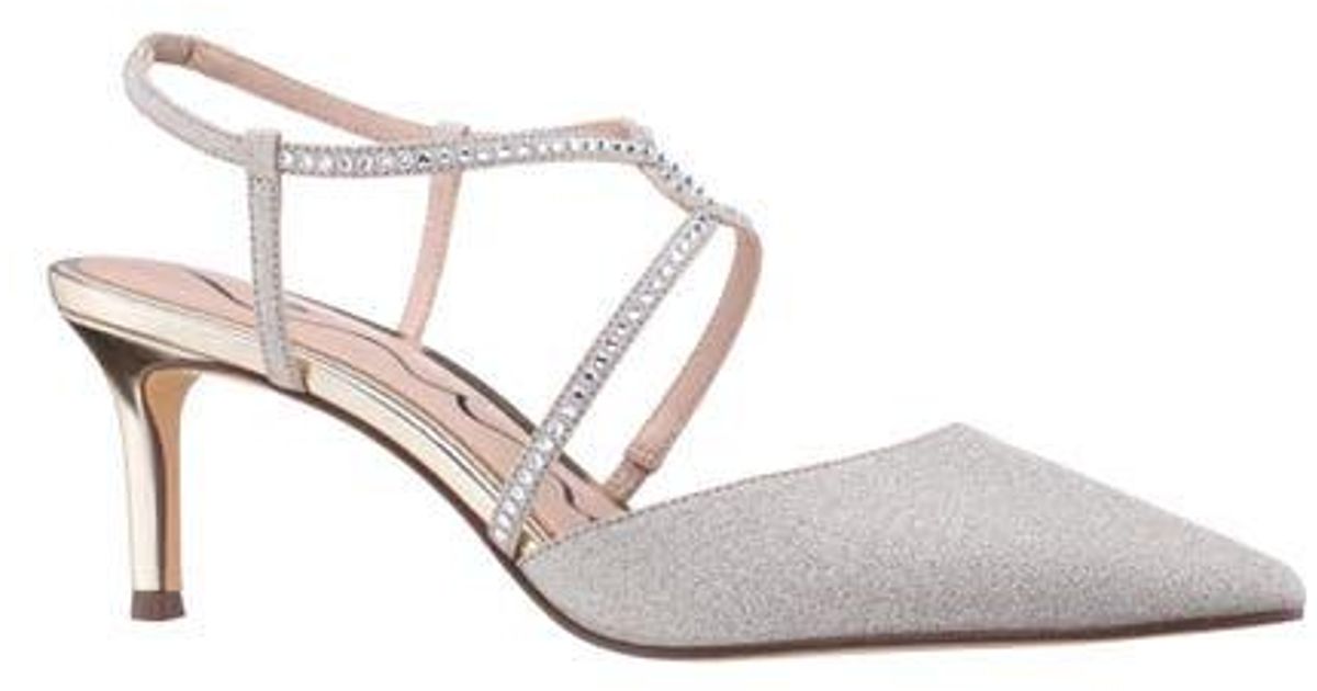 Nina Nichelle Strappy Slingback Pump in White | Lyst