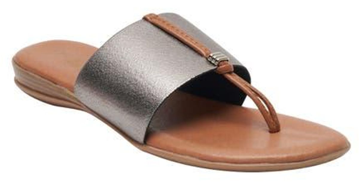 Andre Assous Nice Featherweights Slide Sandal in Brown | Lyst
