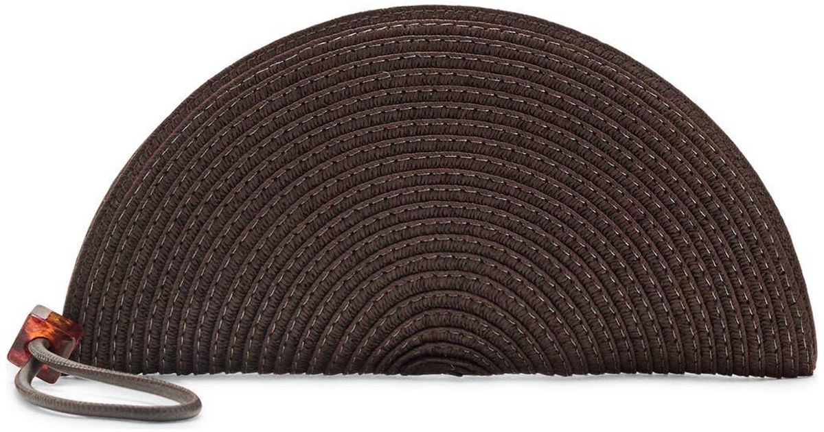 Mango Straw Toiletry Bag in Brown | Lyst