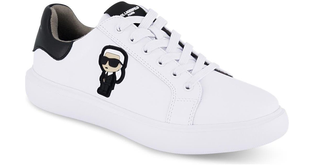 KARL LAGERFELD Karl Patch Sneaker in White for Men | Lyst