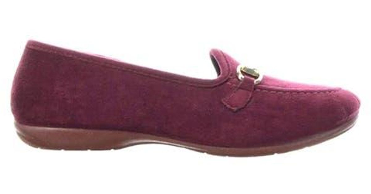 Menina Step Royal Suede Buckle Slipper in Purple | Lyst