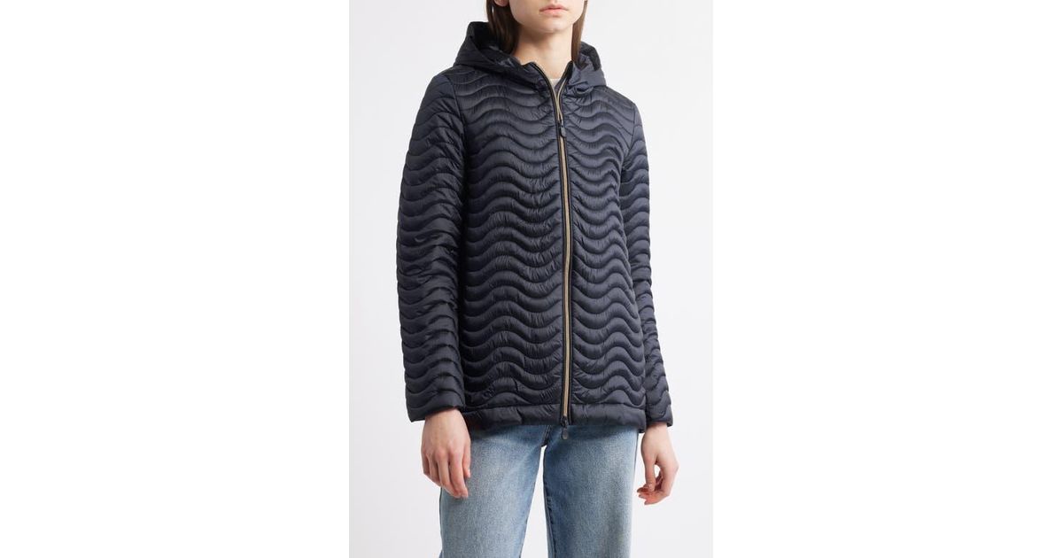 Save The Duck Sirena Water Repellent Puffer Jacket in Black | Lyst