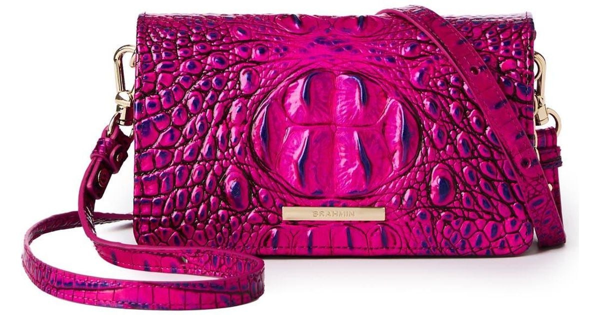 Brahmin Minuette Convertible Leather Crossbody Bag in Purple | Lyst