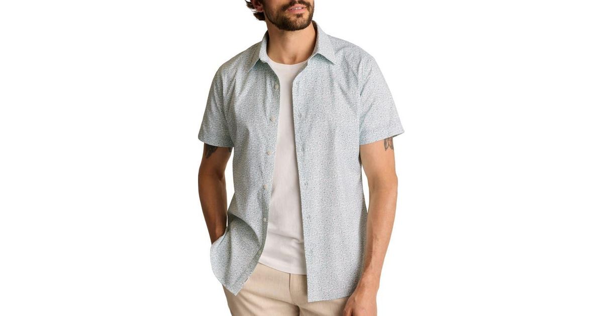 Bonobos Vine Print Tech Short Sleeve Button-Up Shirt in Gray for Men | Lyst