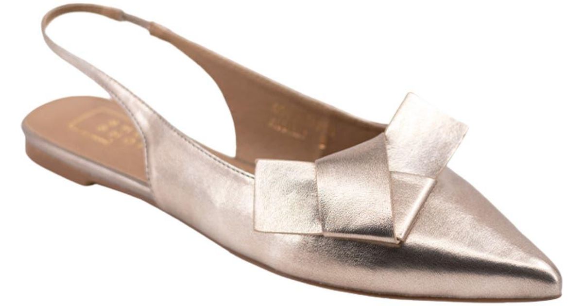 Shu Shop Audrey Pointed Toe Slingback Flat in White | Lyst