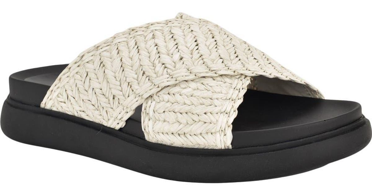 Calvin Klein Pacen Slide Sandal in Black | Lyst