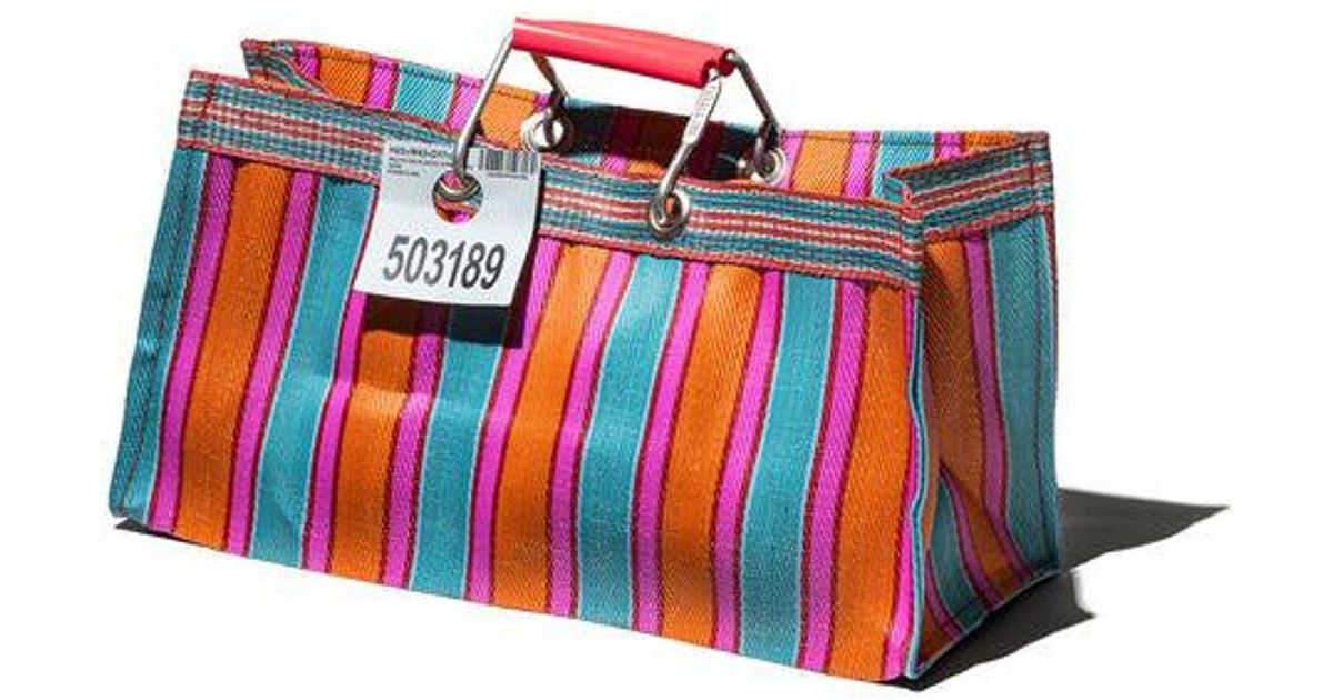 Puebco Recycled Plastic Stripe Bag in Red | Lyst