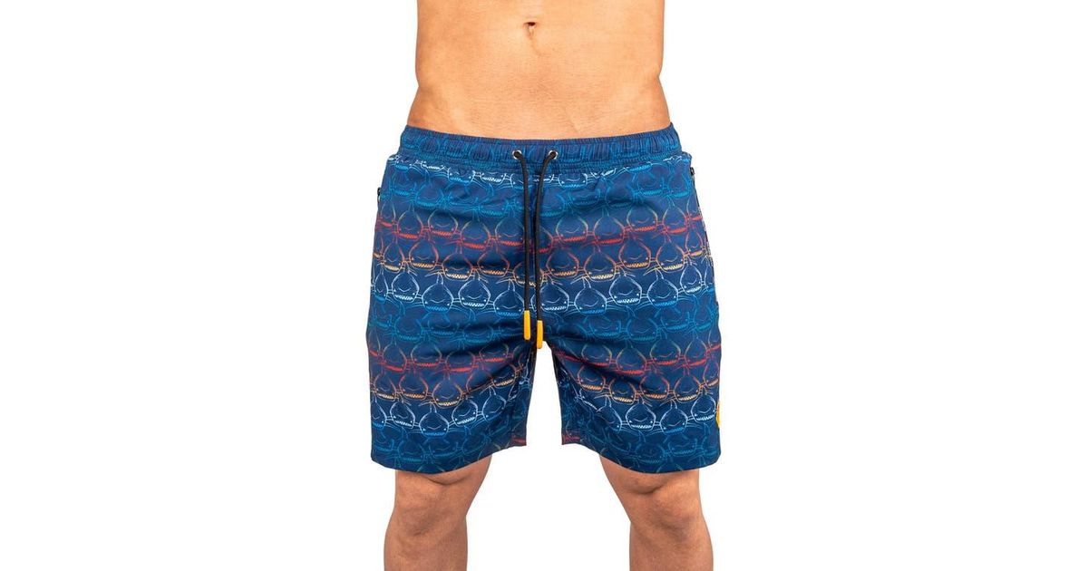 Maceoo Swim Lion Shark Wave Swim Trunks in Blue for Men | Lyst