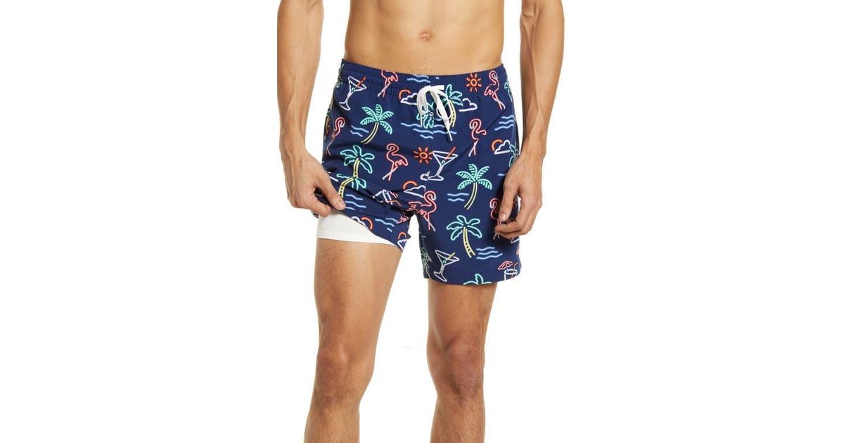 Chubbies The Neon Lights 5.5-Inch Swim Trunks in Blue for Men | Lyst
