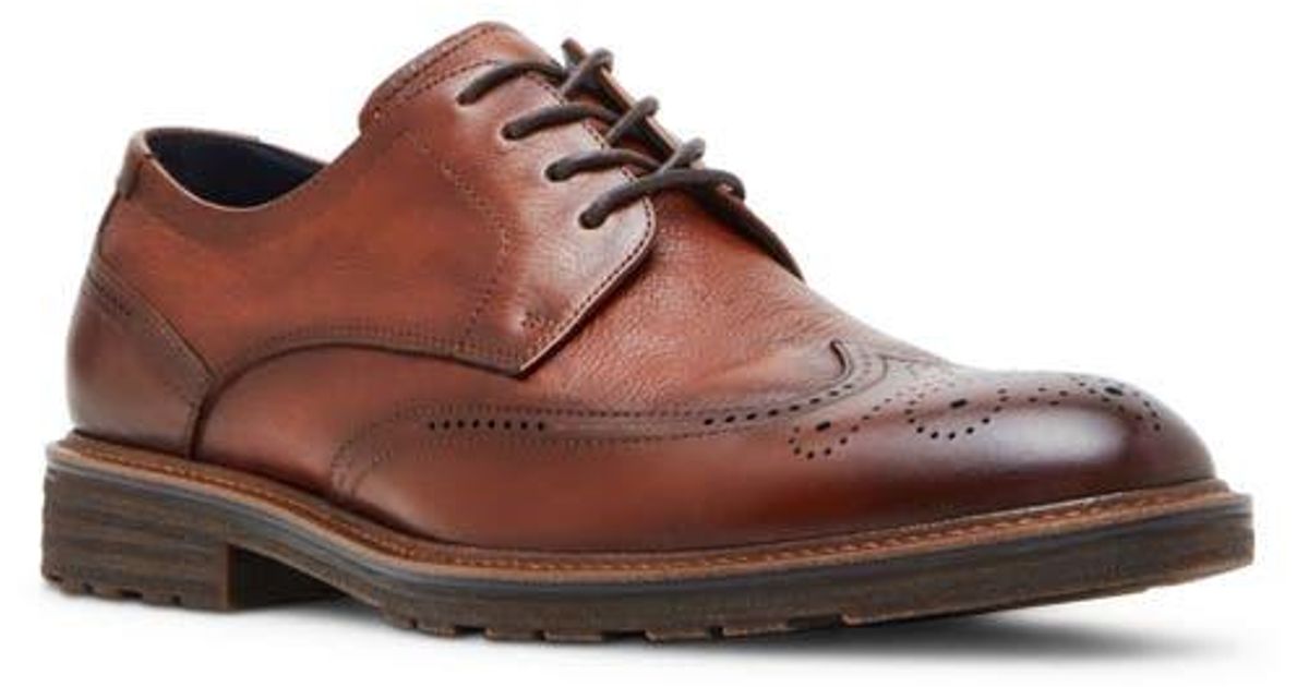 Steve Madden Acari Wingtip Derby in Brown for Men | Lyst