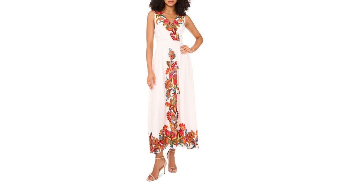 Halogen® Open Back Sleeveless Maxi Dress in White | Lyst