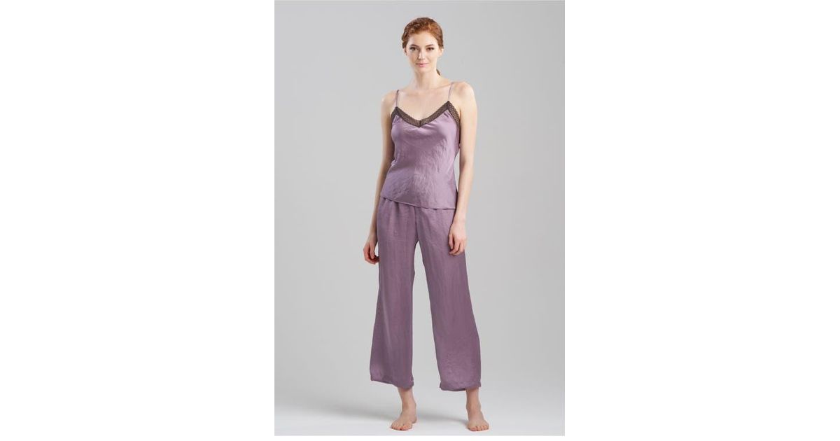 Natori Ashley Icon Cami Pj Set W/ Lace in Purple | Lyst