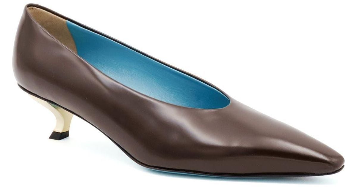 Valentina Rangoni Vamp Low Heel Fashion Pump in Blue | Lyst