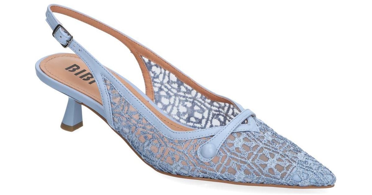 Bibi Lou Briar Slingback Pointed Toe Pump in Blue | Lyst