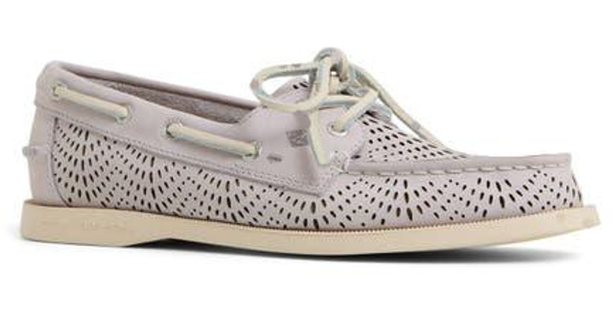 Sperry Top-Sider Perforated Loafer in White | Lyst